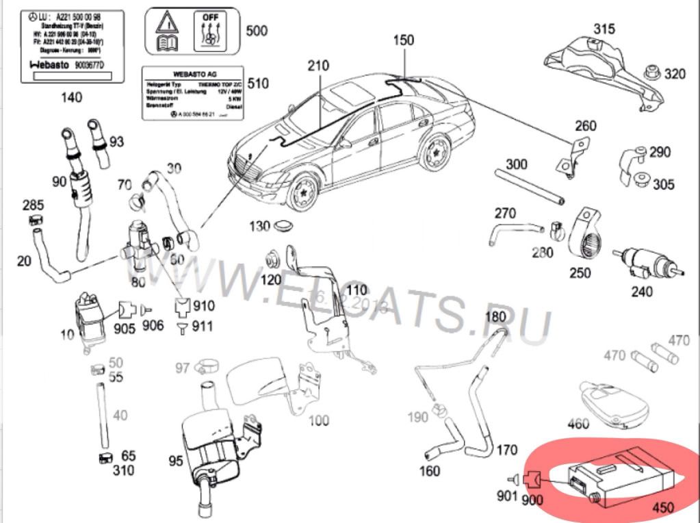 221 - установка радиоприемника Webasto - Мерседес клуб (Форум Мерседес ...