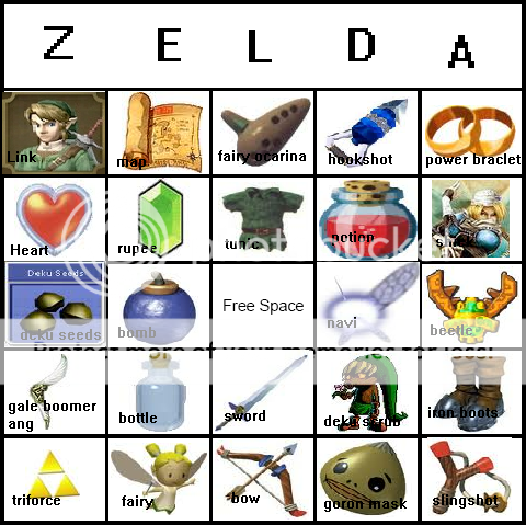 Zelda Bingo - Creative Corner - Zelda Universe Forums